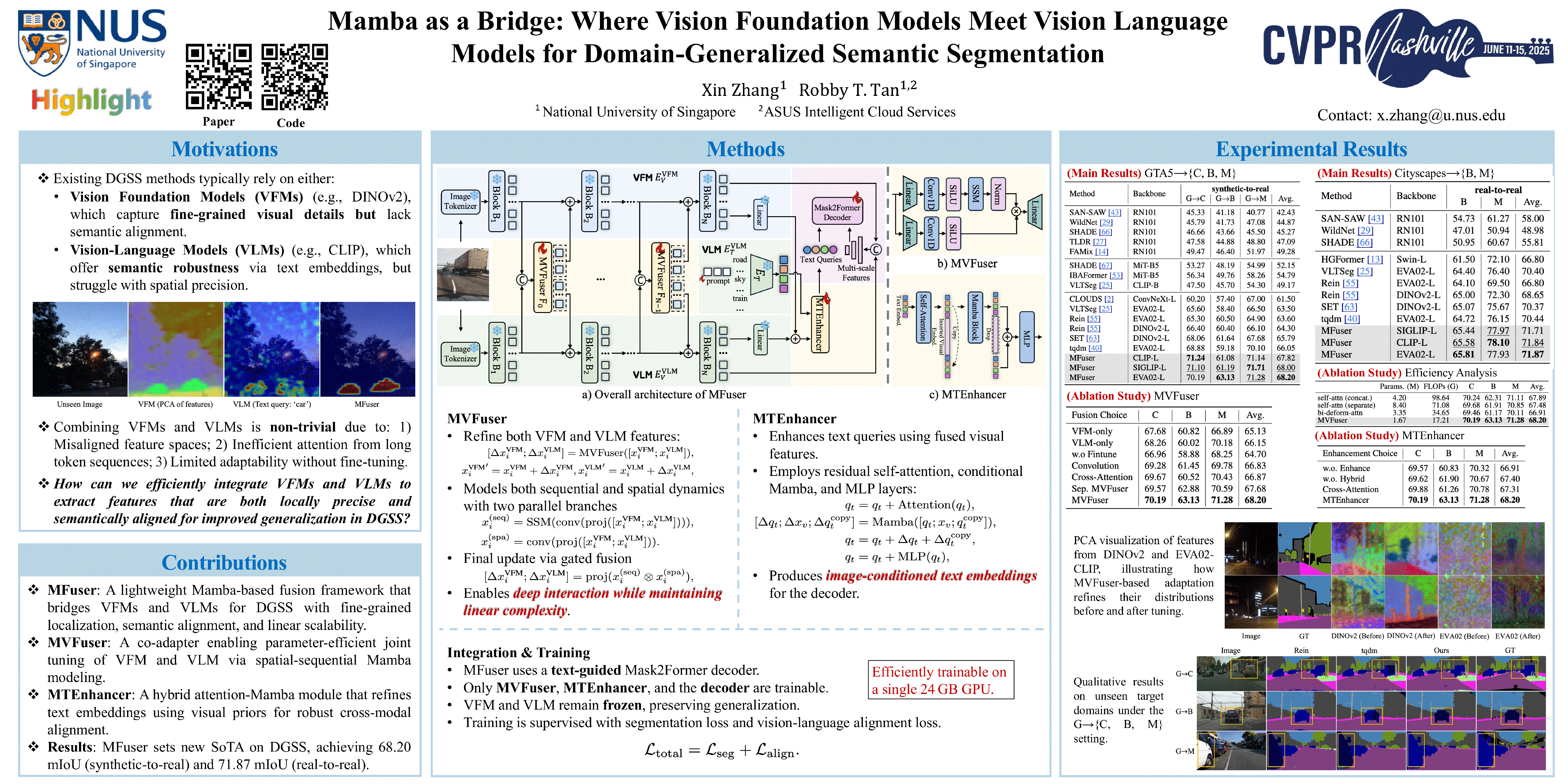 CVPR Poster Mamba as a Bridge: Where Vision Foundation Models Meet Vision Language Models for ...